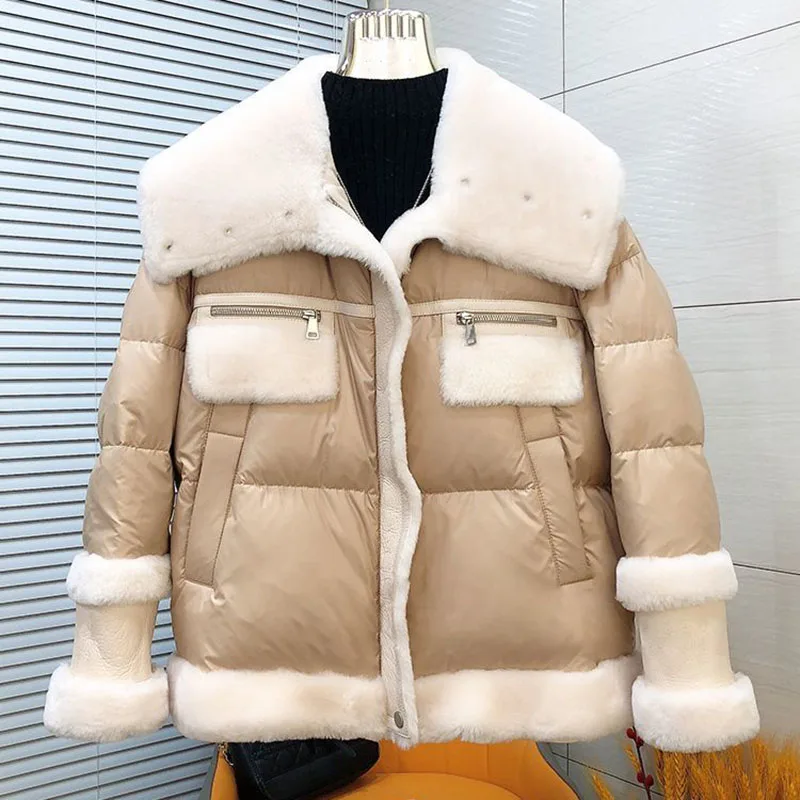 Lucyever-Fashion-Lamb-Wool-Patchwork-Winter-Jacket-Women-Casual-Loose-Big-Plush-Collar-Parkas ...