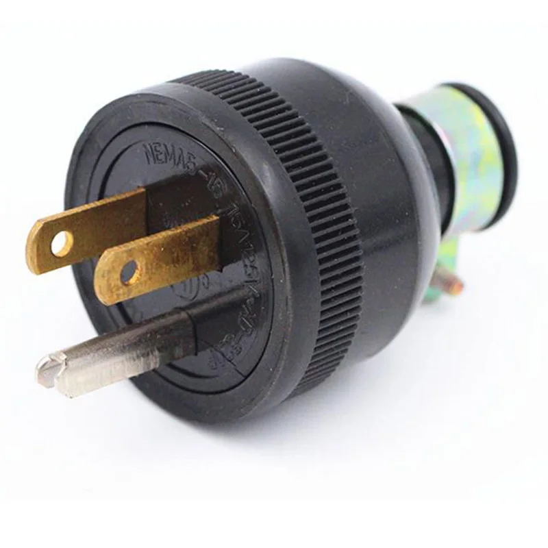 Supply Black American plug 15A / 125V NEMA 5-15P US 3 Pin In-Line ...