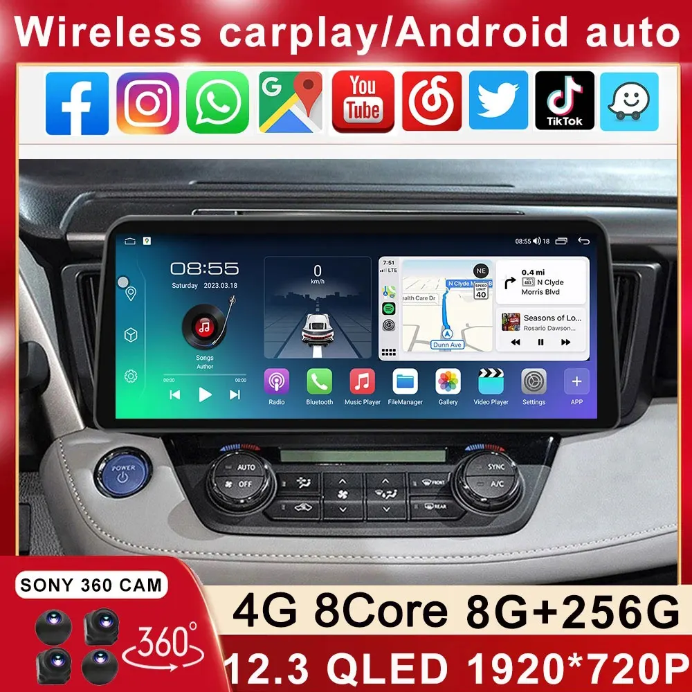 4G-LTE-1920-720-QLED-Screen-For-Toyota-RAV4-2013-2018-Android-13-Car ...