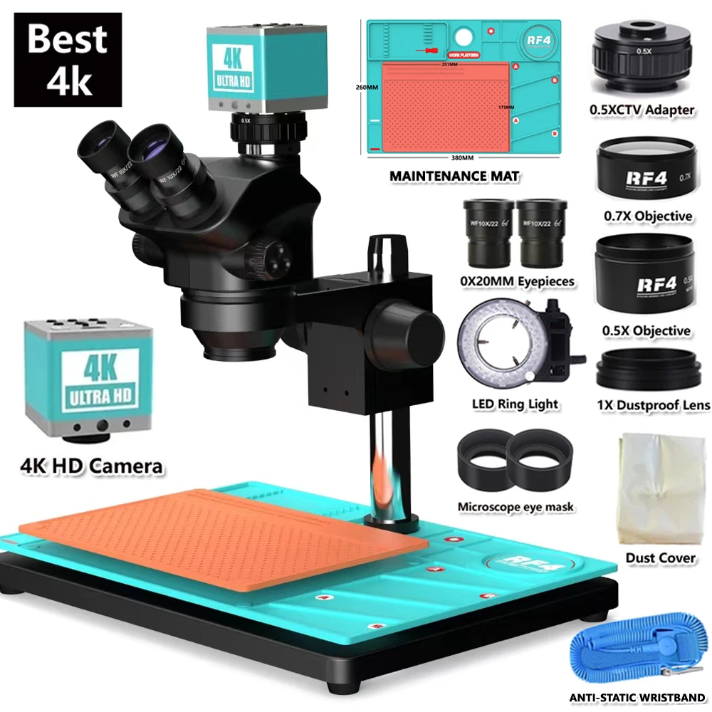 Zoom-Simul-Focal-Trinocular-Stereo-Microscope1080P-2K-4K-HDMI-USB-VGA ...