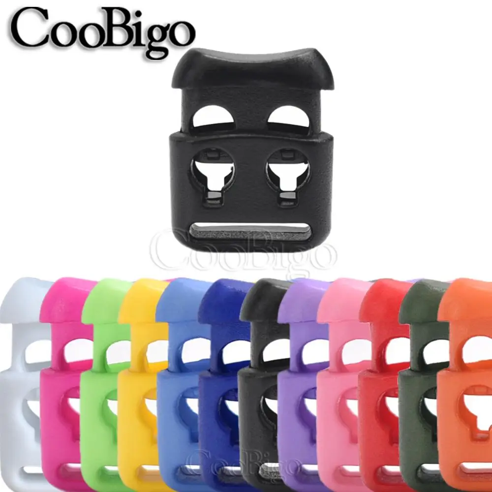 20pcs-Plastic-Cord-Lock-Stopper-Springs-Toggle-Rope-Clip-Two-Hole-DIY ...