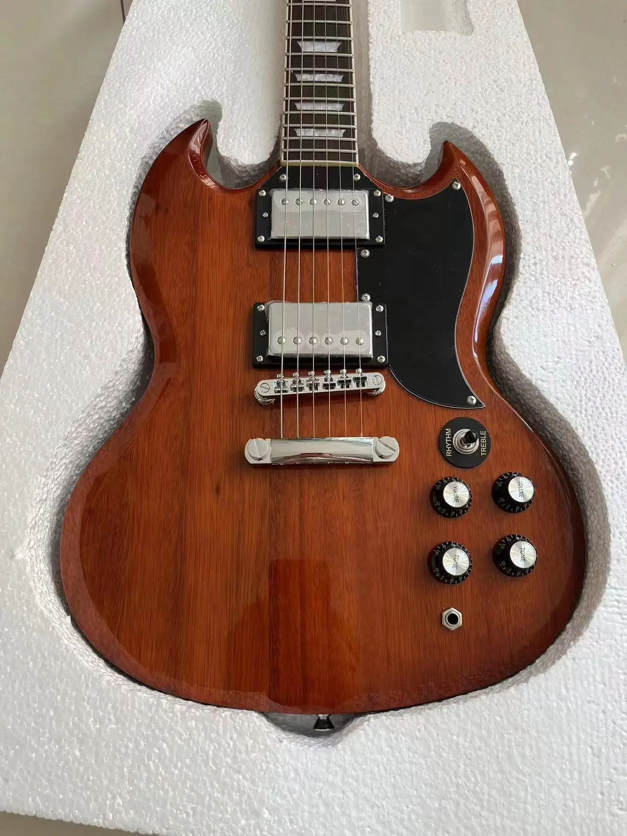 US-send-UPS-China-electric-guitar-SG-black-colour-Factory-direct-sales ...