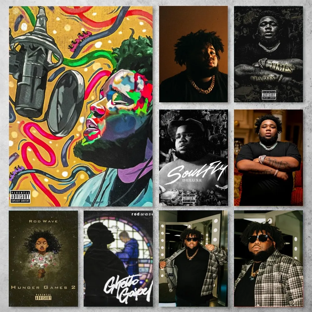 Rod-Wave-Singer-Poster-Gallery-Prints-Painting-Wall-Canvas-Pictures ...