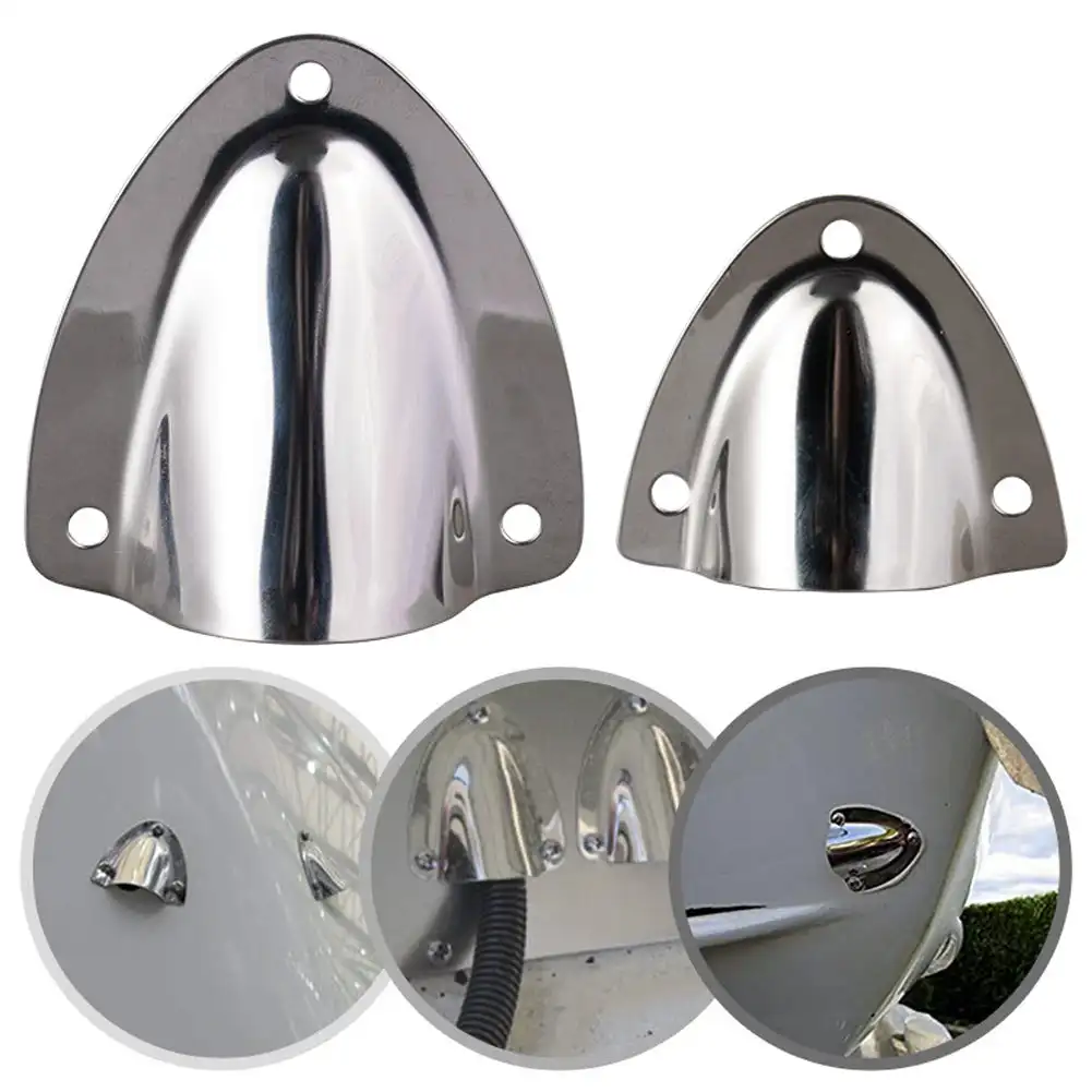 Stainless-Steel-Clam-Shell-Midget-Boat-Vent-Hose-Cable-Clam-shell-Cover ...