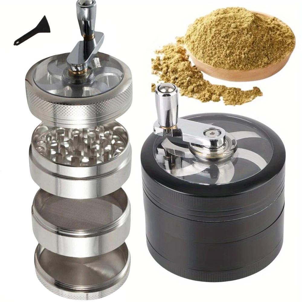 2.5inch Handle Herb Grinder Mill 4-layer Spice Pepper Crusher Mortar ...