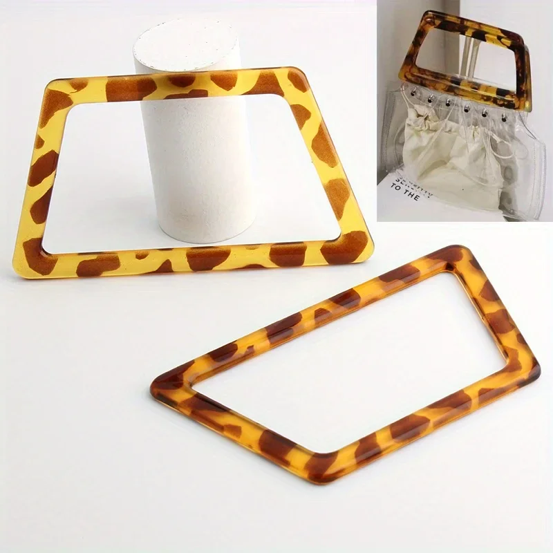 2PCS-17-5x10cm-patchwork-bag-making-resin-handle-accessories-amber ...