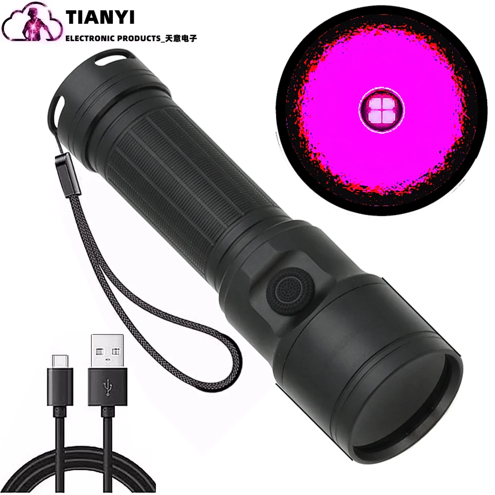 4-CORE-365NM-UV-Flashlight-Ultraviolet-Blacklight-torch-Detection-Torch ...
