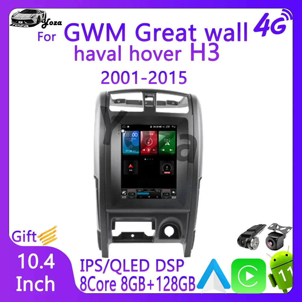 Yoza Carplay Car Radio For GWM Great wall haval hover H3 2001-2015 ...