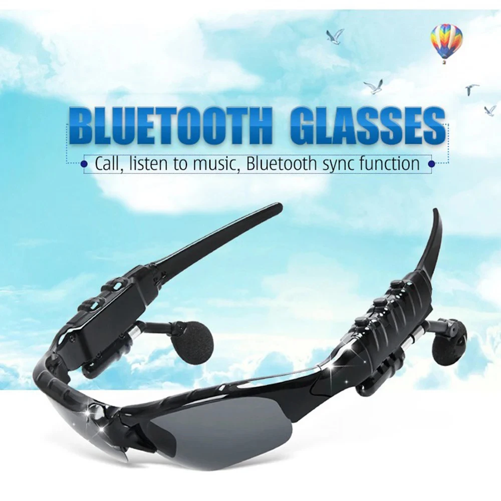 Stereo-Earphones-Wireless-Headset-with-Mic-Glasses-Sunglasses-for ...