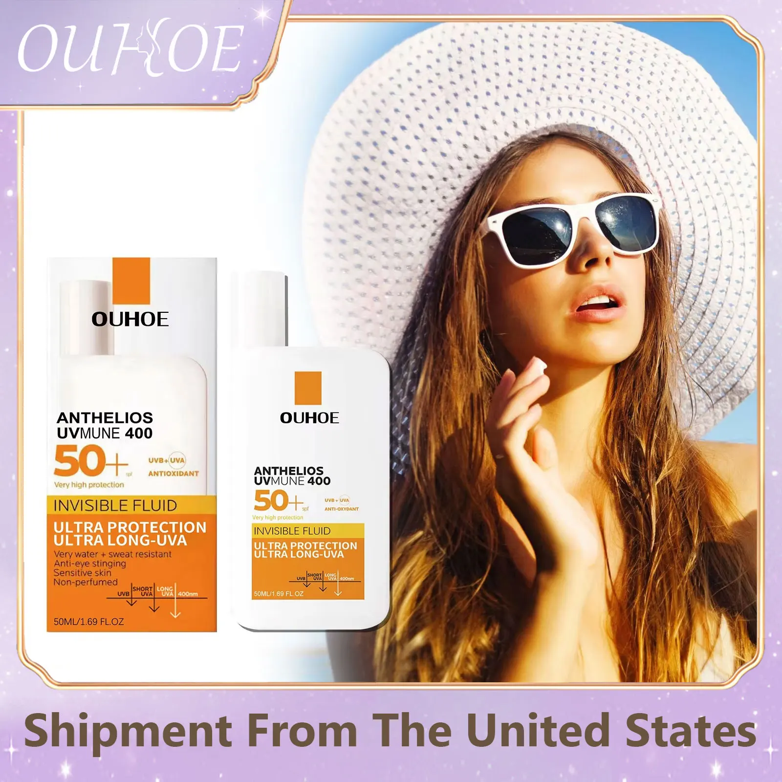 OUHOE-Centella-Sunscreen-Spf-50-Oil-Control-Anti-UV-Anti-Oxidant ...
