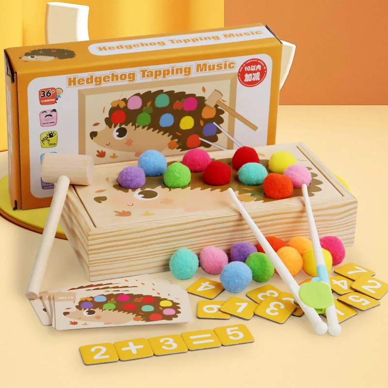 Montessori-Children-s-Early-Education-Toys-Rainbow-Strike-Table-Ground ...