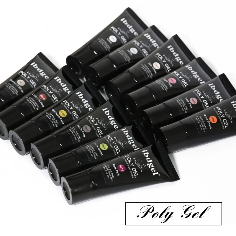 poligel-30ml-12-colors-Acrylic-Extend-Fast-Builder-UV-LED-Soak-off-Slip ...