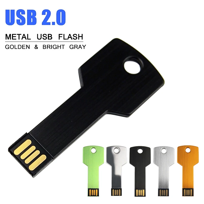 Full-With-Color-Metal-Key-Shape-USB-Flash-Drive-128GB-Pen-Drives-64GB ...