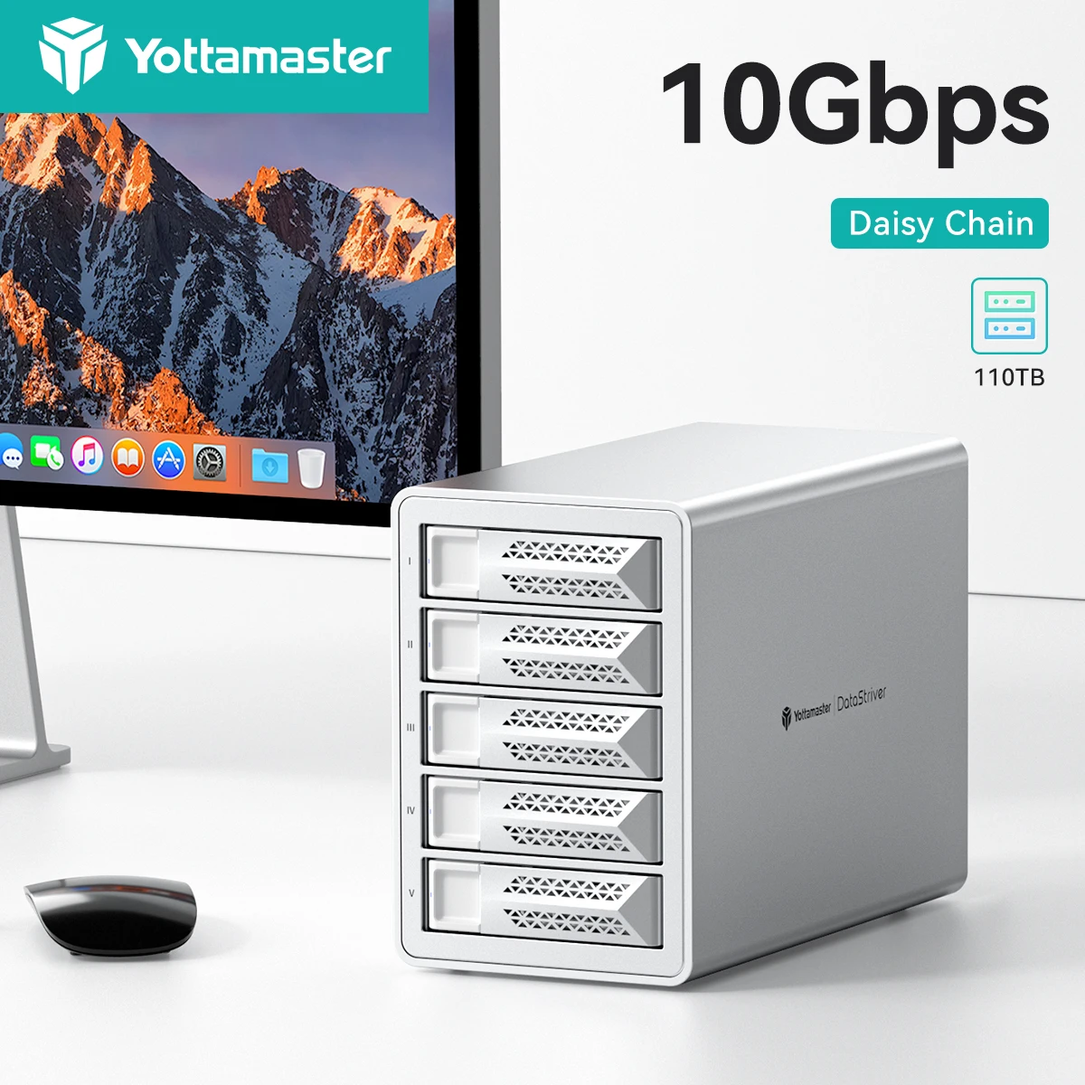 Yottamaster-10Gbps-2-5-3-5-pulgadas-SATA-HDD-SSD-carcasa-5-bah-as-tipo ...