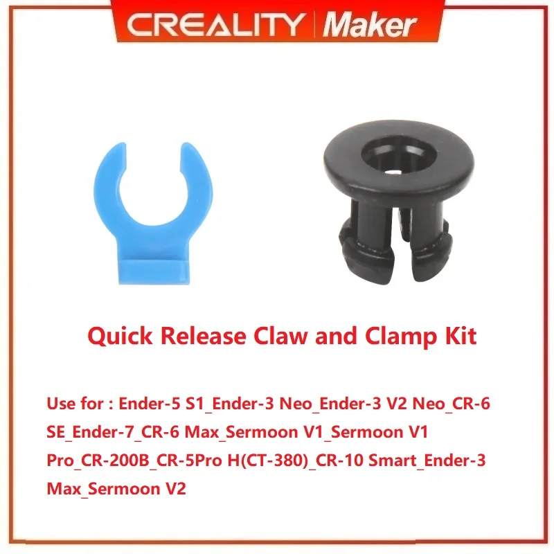 5pcs Creality 3D Quick Release Claw Clamp Kit D4 PA66 Black D5.5 Wire ...