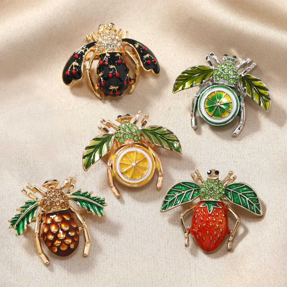 muylinda-Fruit-Insect-Enamel-Pin-Vintage-Beetles-Brooches-Jewelry ...