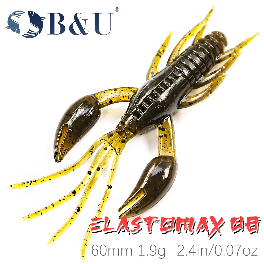 B-U-Floating-Dolive-craw-Fishing-Soft-Lure-Baits-Trout-Bass-Lure-Craws ...