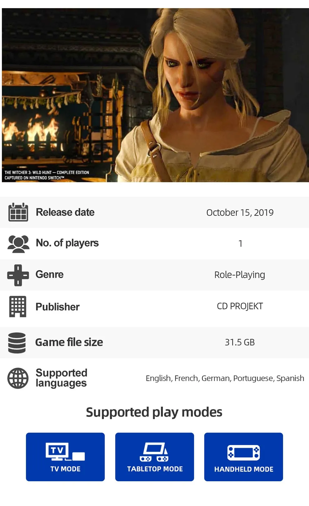 Nintendo Swtich - The Witcher 3 Wild Hunt Complete Edition - Game Deals ...