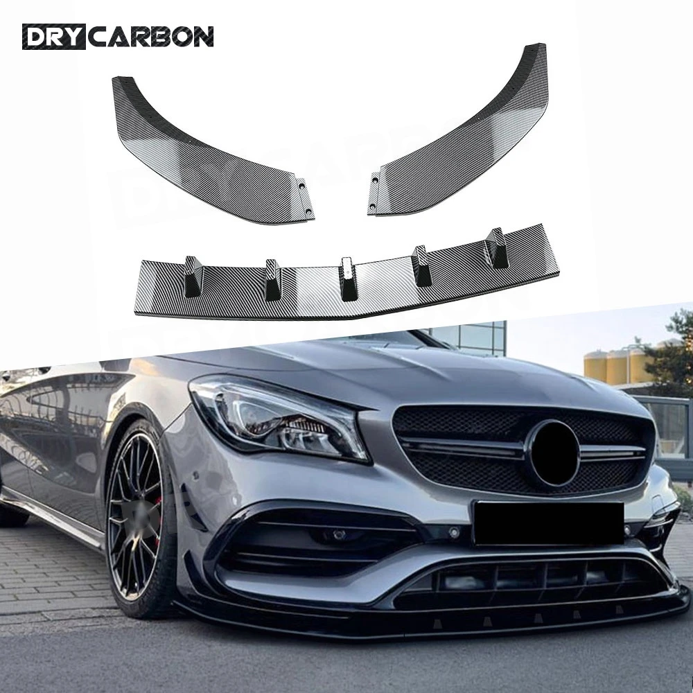 Car-Front-Bumper-Lip-Spoiler-Chin-Body-Kits-for-Mercedes-Benz-CLA-Class ...