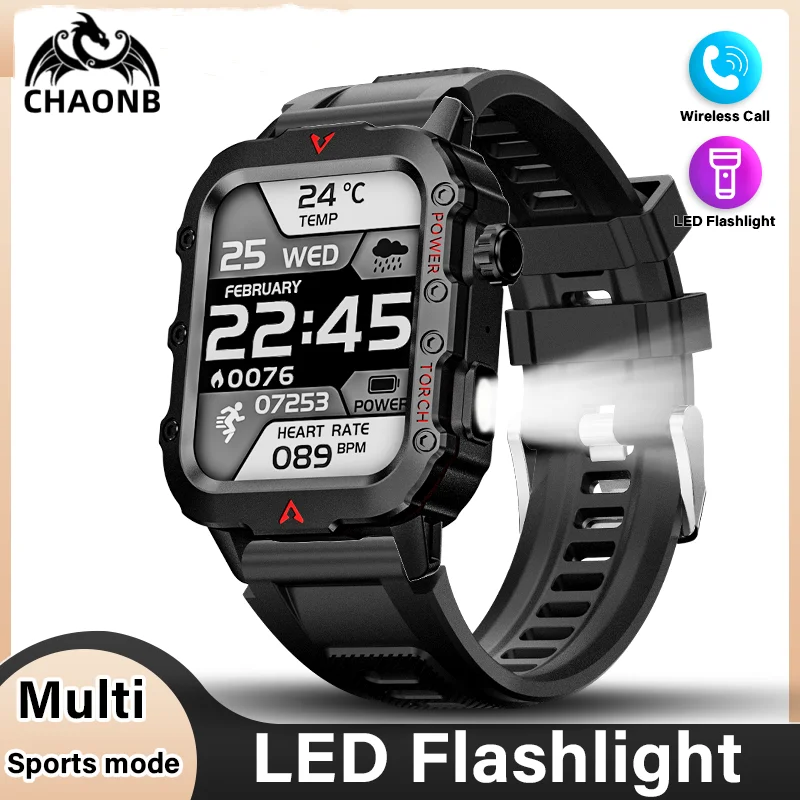 New LED Men's Smartwatch Bluetooth Call Message Remind Multi Sport Mode ...