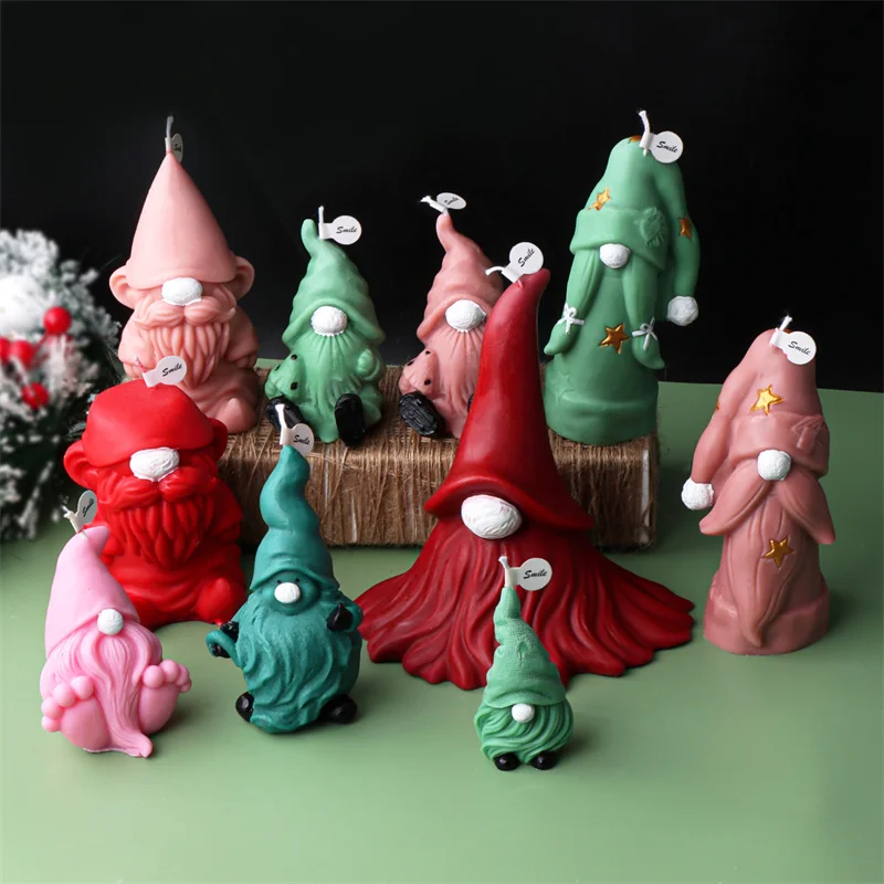 New-Santa-Claus-Silicone-Candle-Mold-DIY-Cute-Cartoon-Christmas ...