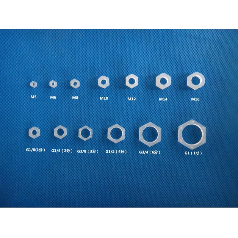 10Pcs-Lot-High-Strength-Insulation-PP-Hexagon-Nut-Metric-G-Thread-Fish ...
