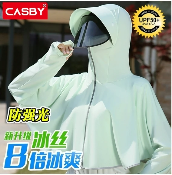5pcs-Anti-UV-Clothing-Sunscreen-Sun-Protection-Cloak-Hooded-Solid-Color ...
