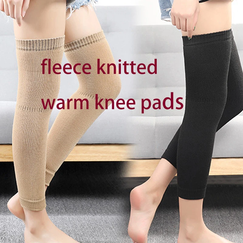 1-Pair-Fleece-Knitted-Warm-Knee-Pads-For-Women-Winter-Leggings-Cover ...