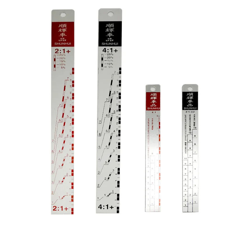 Paint Tool Ruler Kit Multifunctional Metal Standard Car Paint Ruler ...