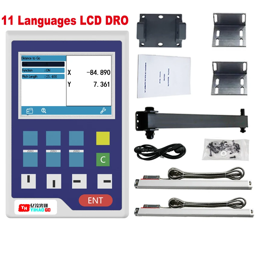 Dro-LCD-YH800-2A-11-Languages-Linear-Encoder-Optical-Line-2PCS-5U-5V ...