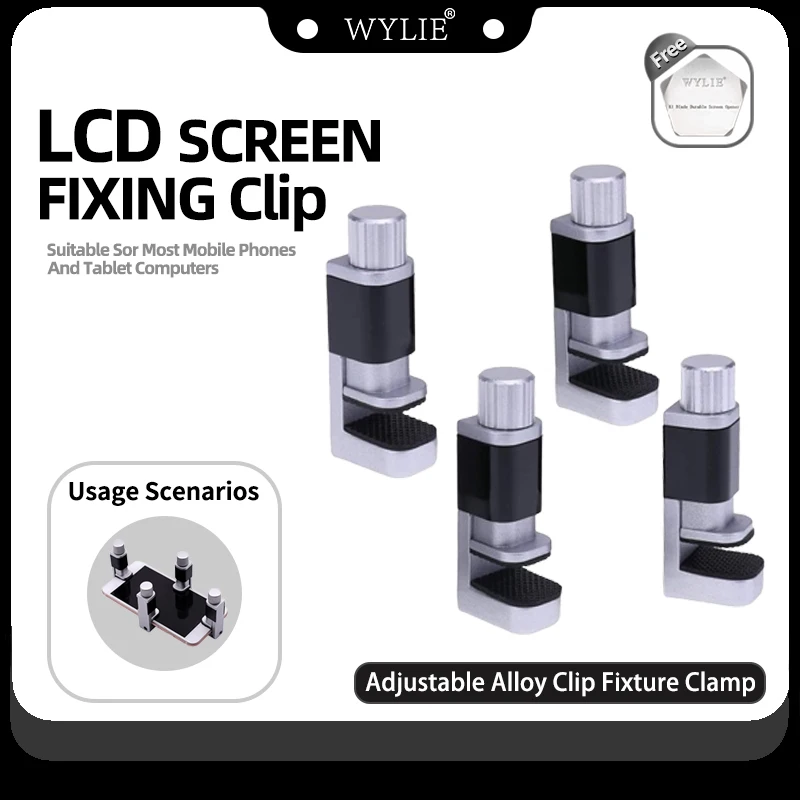 WYLIE-4PCS-LCD-Screen-Fixing-Clip-Adjustable-Alloy-Clip-Fixture-Clamp ...