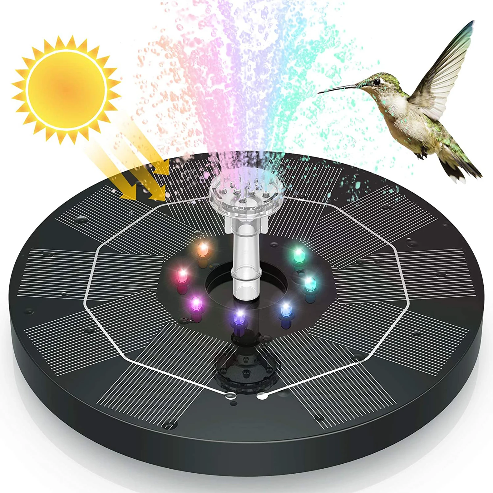 Solar-Fountain-Pump-3-5W-LED-Lights-Solar-Panel-Powered-Fountain ...