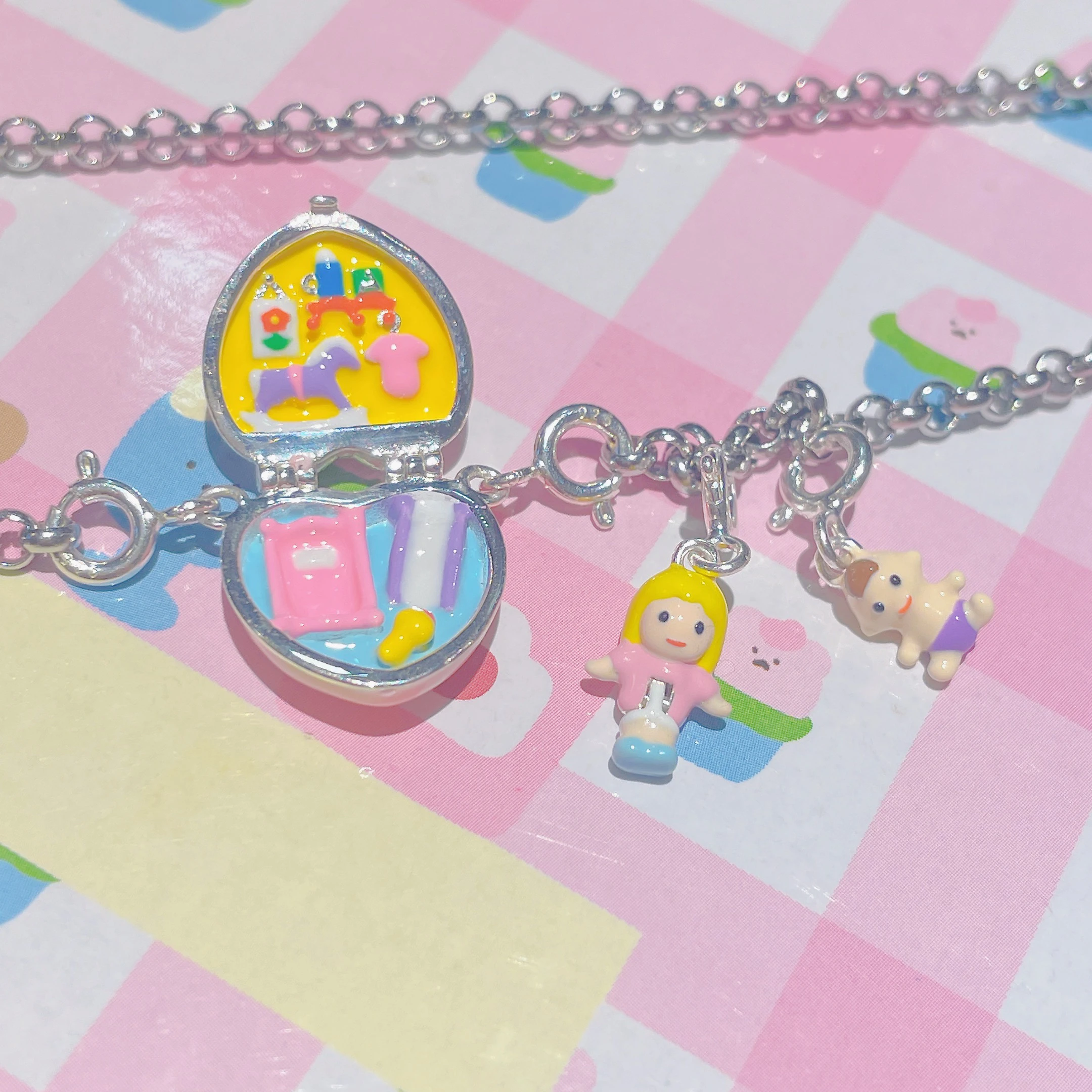 PRESALE-925-Silver-Baby-Room-Polly-Pocket-Clasp-Buckle-Connector ...