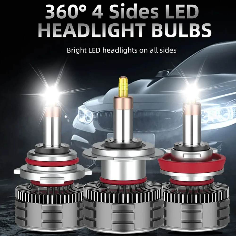2pcs-H7-LED-Canbus-120W-360-Car-LED-Headlights-Bulbs-4-Sides-Super ...