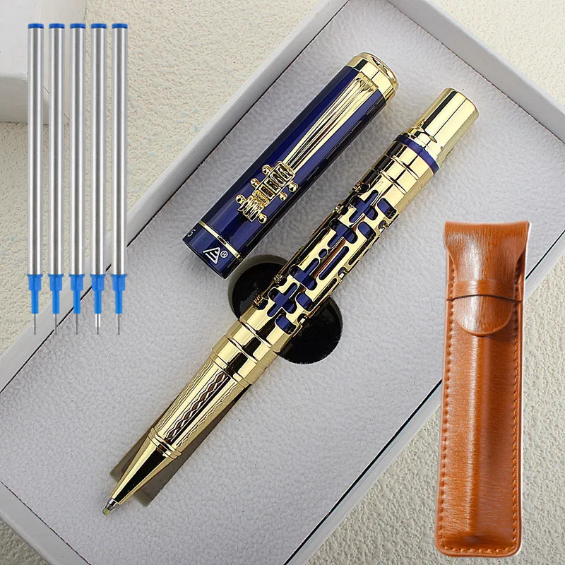 High-Quality-Metal-Ballpoint-Pen-3095-Roller-Ball-Pen-Blue-Stationery ...