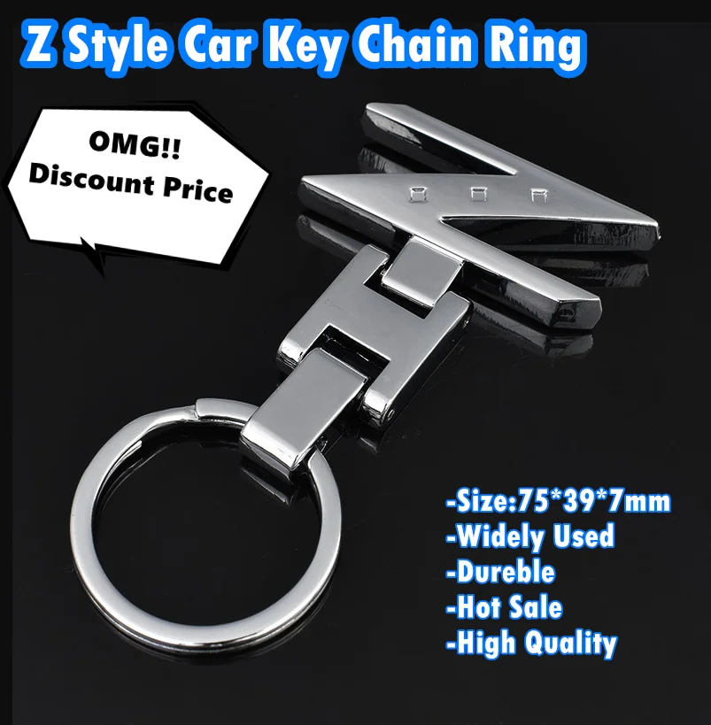 Z Style Car Key Chain Ring Chrome Finishing For Nissan 280ZX 300ZX 350Z ...