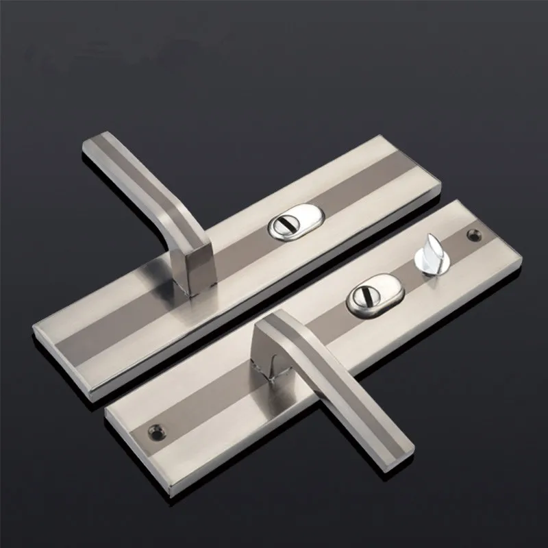 1set! Universal Security Door Handle Panel Solid Indoor Dual Latch For ...