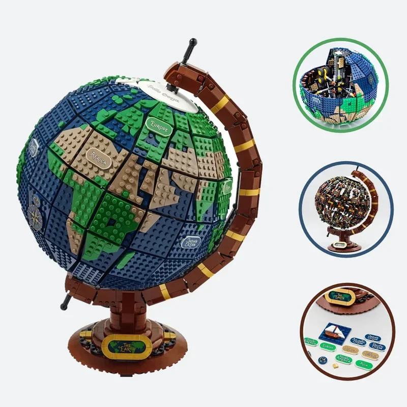 Ideas-Expert-MOC-Bricks-Earth-Globe-Modular-Building-Blocks-Assembly ...