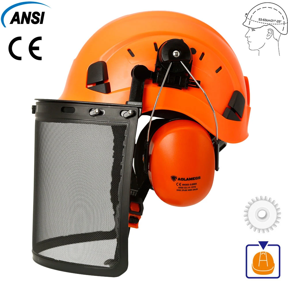 Safety Helmets Construction | Chainsaw Protection Helmet | Protective ...