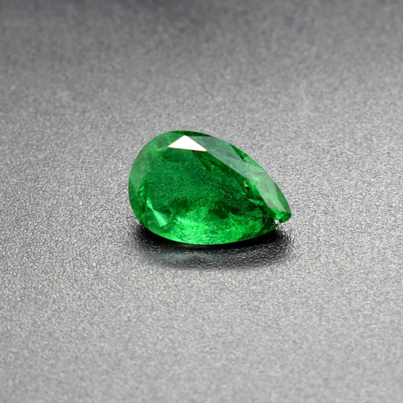 Synthetic Colombian Emeralds Pear Faceted Cut Loose Gemstone Have Same ...