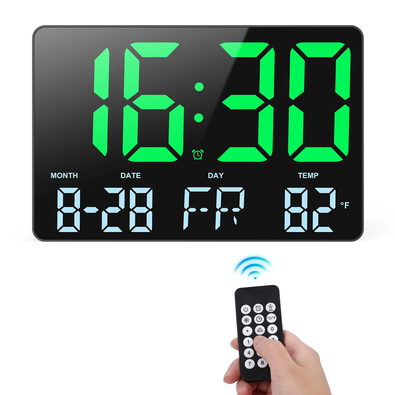 ORIA-Digital-Wall-Clock-11-5-Large-LED-Display-Wall-Clock-with-Date ...