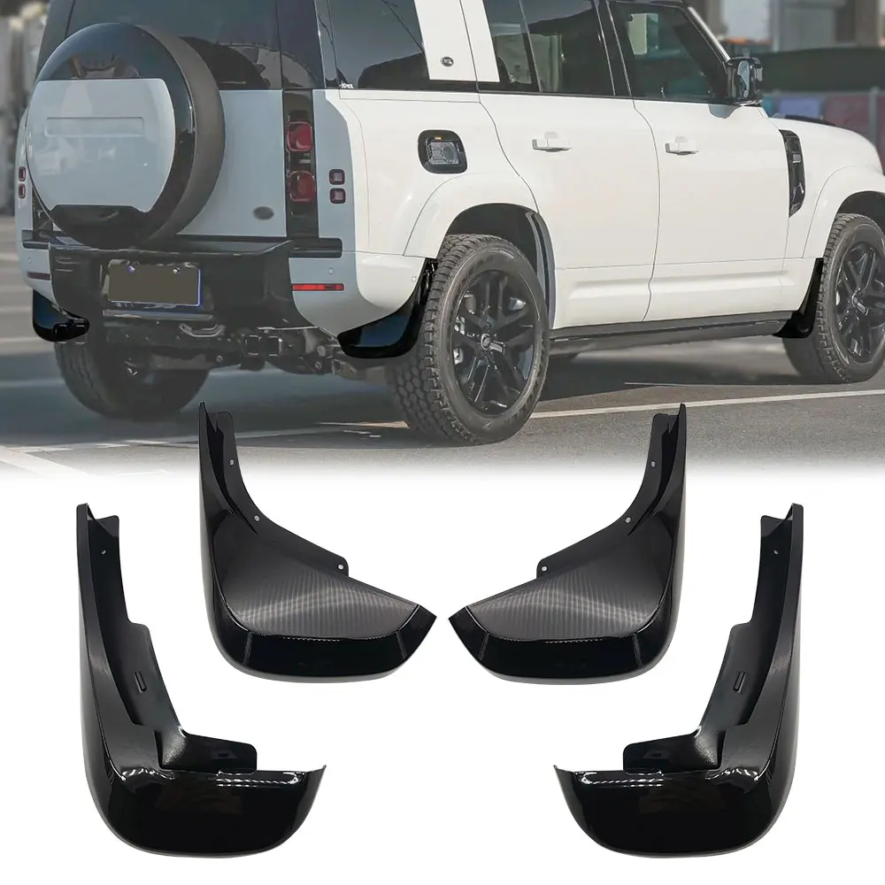 Glossy-black-Mudguards-For-Land-Rover-Defender-2020-2021-Car-Mudflaps ...
