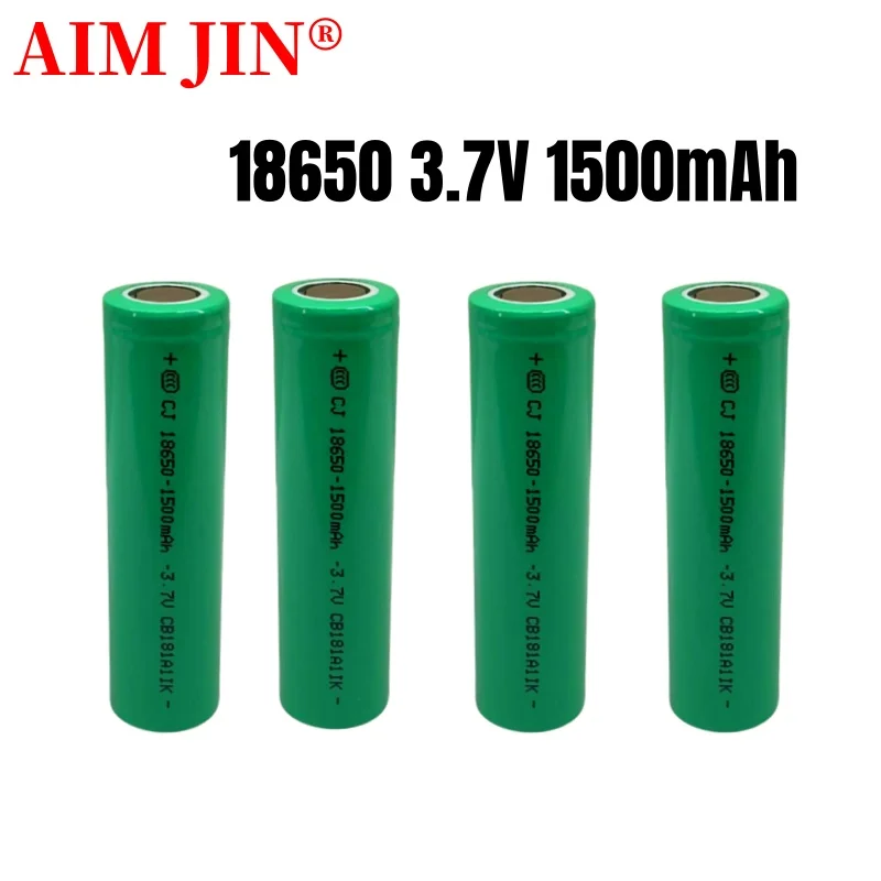 100% Real Capacity 3.7V 1500mAH 18650 Lithium Ion Rechargeable Battery ...