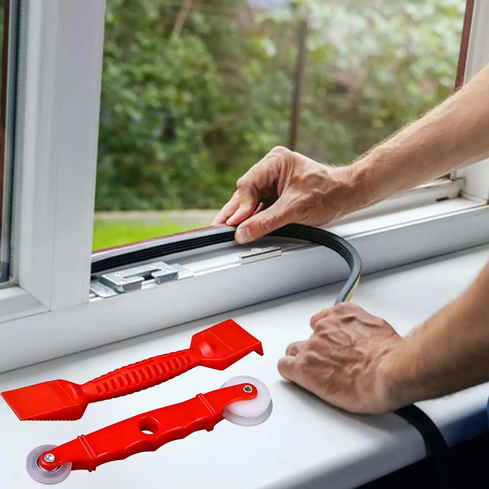 2x-Screen-Rolling-Tool-Glazing-Shovel-Durable-Professional-Hand-Bearing-Spline-Roller-Mesh-Wheel ...