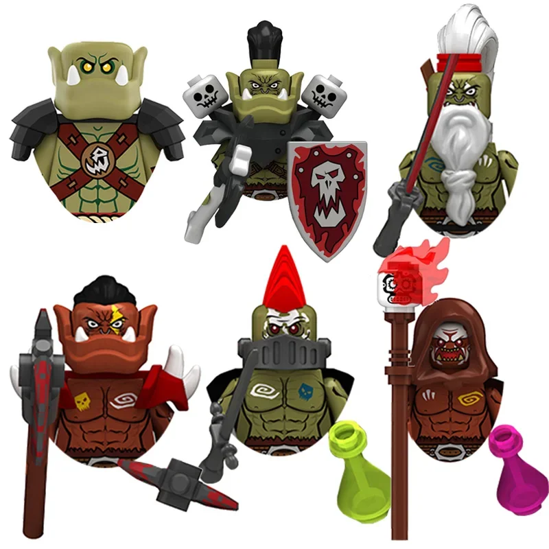 Kids Toys Medieval Orc Series Cartoon Figures Model Small Particles ...