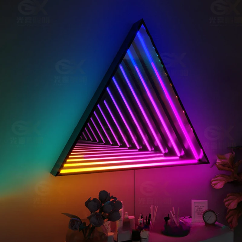 Espelho-infinito-personalizado-LED-para-interior-Placa-infinita-do ...