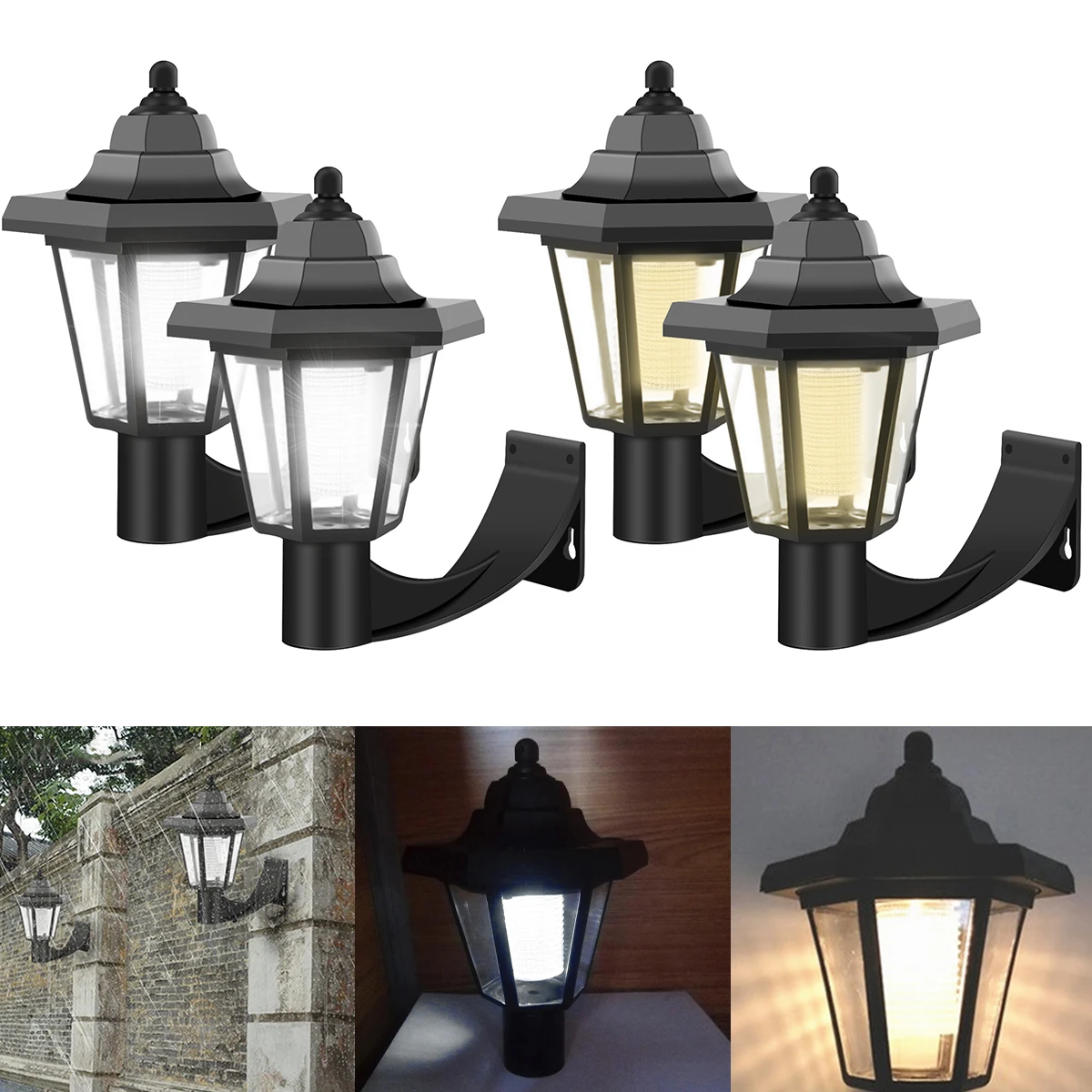 2Pcs-Solar-Outdoor-Light-Garden-Sunlight-Wall-Lamp-Home-Villa-Balcony ...