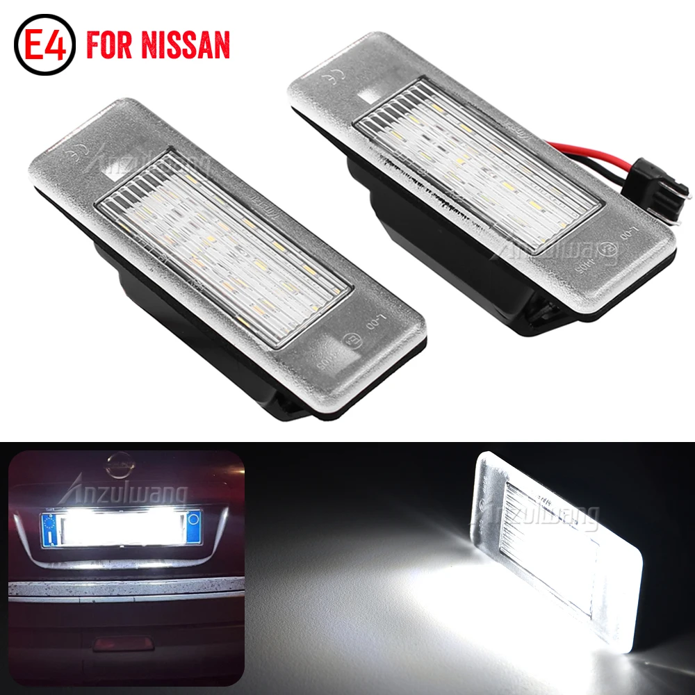 2Pcs-Car-LED-License-Number-Plate-light-Lamps-For-Nissan-Juke-F15-Micra ...