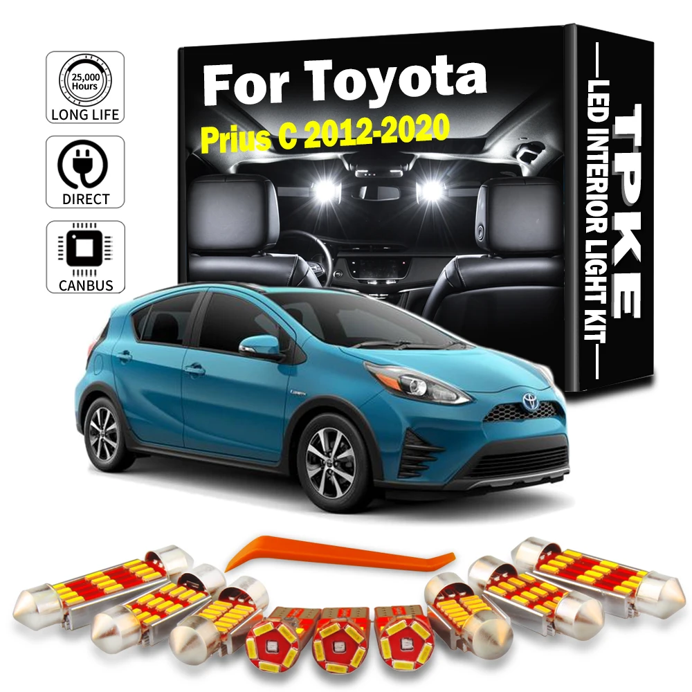 TPKE-8Pcs-Car-LED-Interior-Indoor-Bulbs-Map-Light-Kit-For-Toyota-Prius ...
