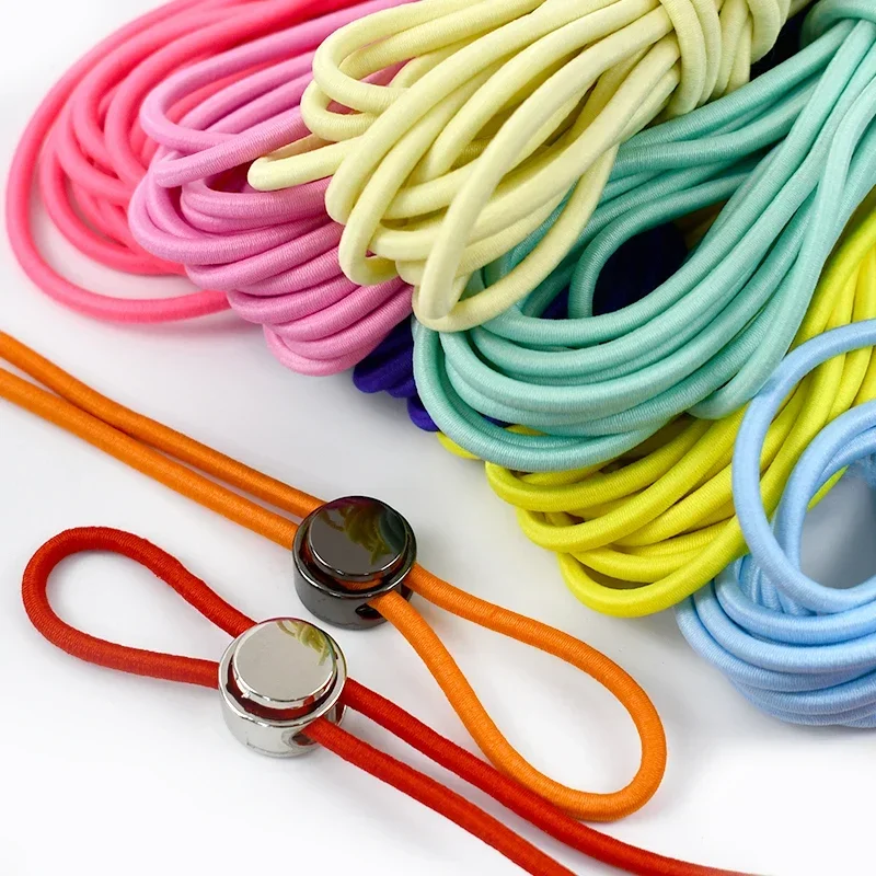 5/10/20M 4mm Multicolor Elastic Band Round Hair Bungee Rope Hat ...